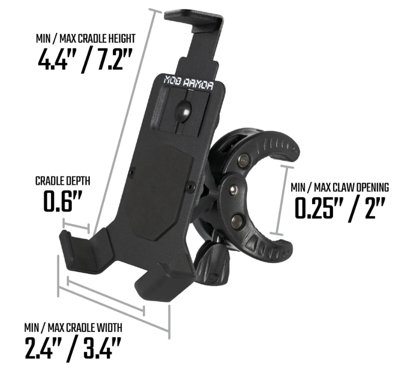 Mob Mount Claw - Phone Cradle for Motorcycle, ATV, Truck, Roll Cages ...